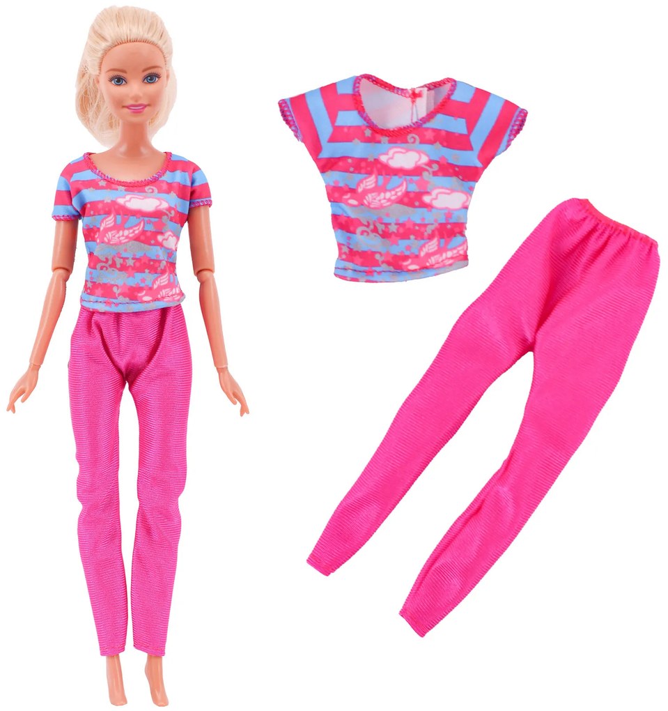 Šatičky pro panenku Barbie - kalhoty + triko (30 cm) Barva: L331