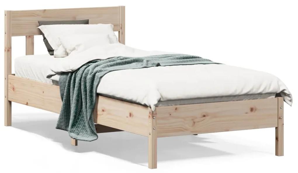 Rám postele s čelem 75 x 190 cm masivní borovice - Default Title