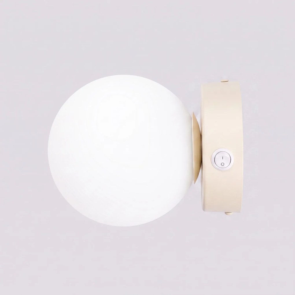 Sollux Lighting Nástěnné svítidlo YOLI 1 béžové s vypínačem
