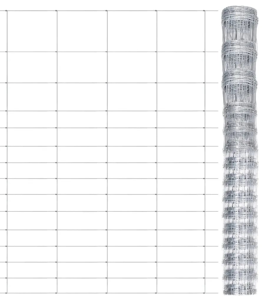 Zahradní plot pozinkovaná ocel stříbrný 50 x 1,6 m