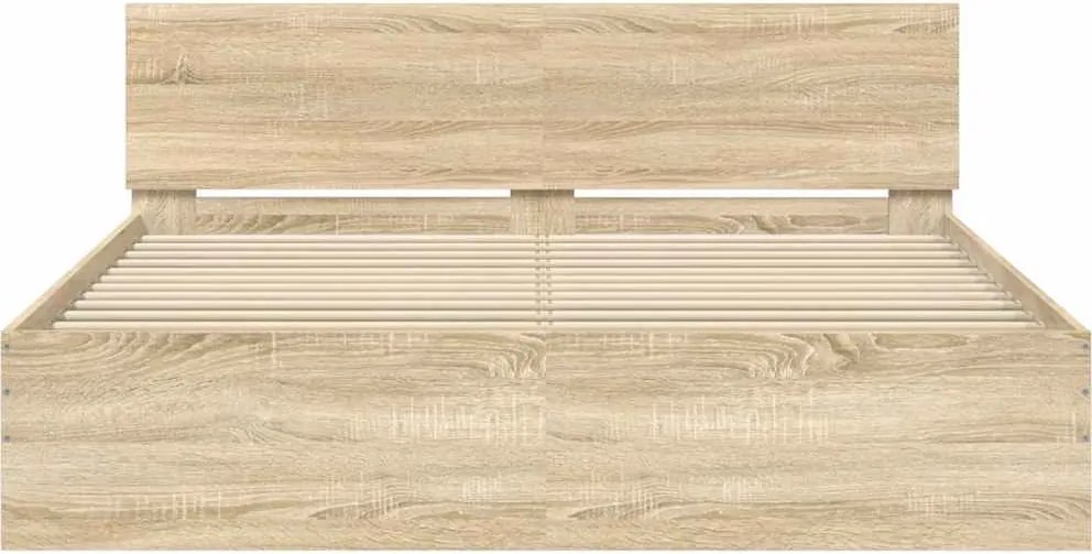 Rám postele s čelem dub sonoma 140 x 190 cm 3207499