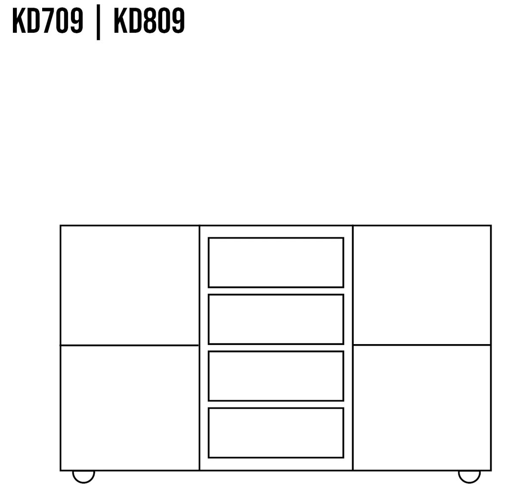 Drewmax KD809 dřevěná komoda masiv borovice