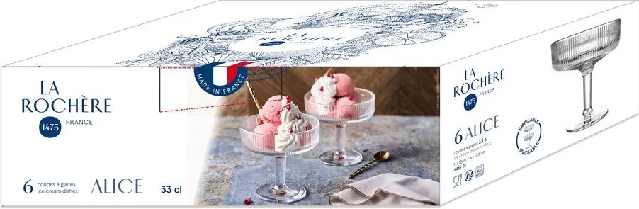Skleněný pohár na zmrzlinu 370 ml – La Rochére