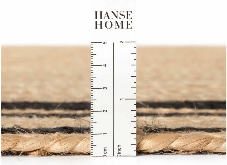 Černý/v přírodní barvě oboustranný/ručně tkaný jutový koberec 80x150 cm Looma – Hanse Home