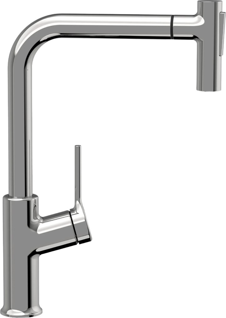 Invena Farsala, vysoká dřezová baterie s 2-funkční výsuvnou výlevkou h-369, chromová, INV-BZ-40-L01-S