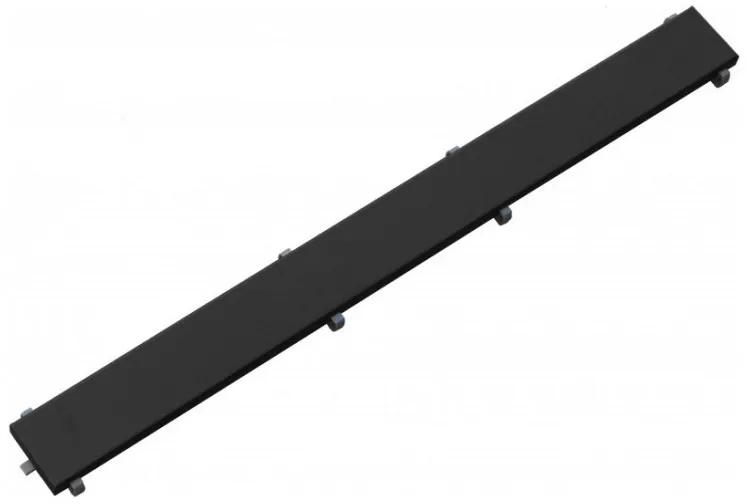 Odtokový žlab ke stěně MEXEN FLAT WALL 2v1 100 cm černý