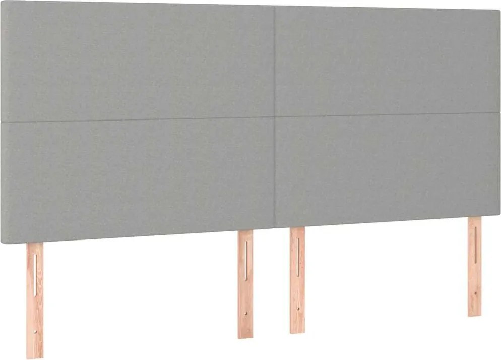 Box spring postel s matrací světle šedá 180 x 200 cm textil 3128381