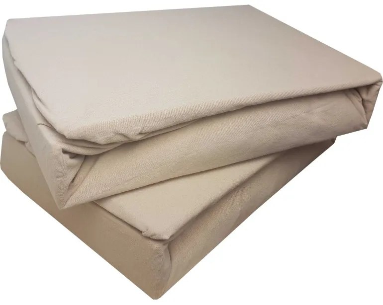Prostěradlo oříškové Superstretch EMI, Plachta 90x200