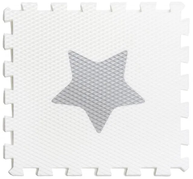 Vylen Pěnové podlahové puzzle Minideckfloor s hvězdičkou Tyrkysový s bílou hvězdičkou 340 x 340 mm