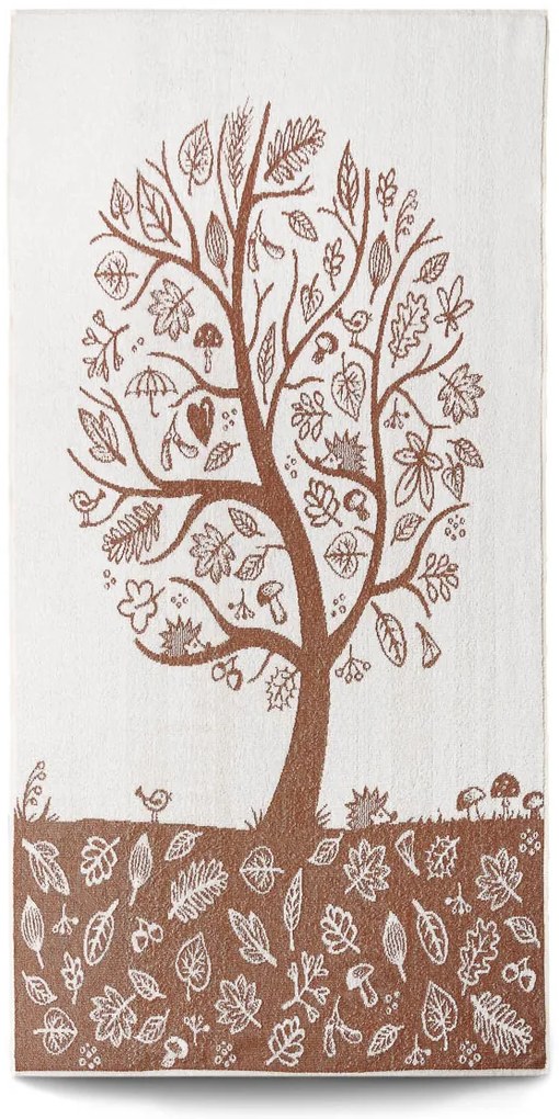 Ručník Veba ZARA Strom hnědá Velikost: 55x100 cm