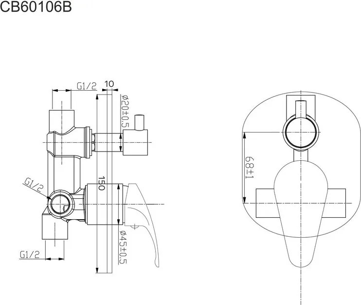 Mereo Mereo, Sprchový set Sonáta s dvoucestnou podomítkovou bateríí, CB650SS1
