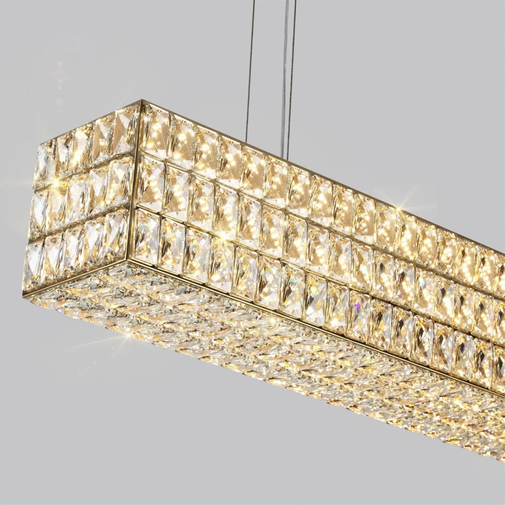 Toolight Designové LED osvětlení Crystal + dálkové ovládání APP1566-CP Gold