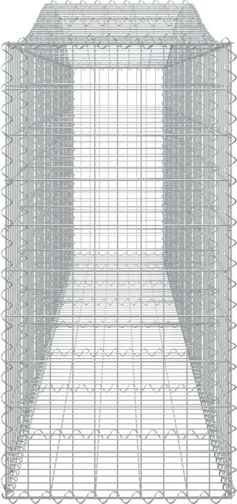 Klenuté gabionové koše 7 ks 400x50x100/120cm pozinkované železo 3145961