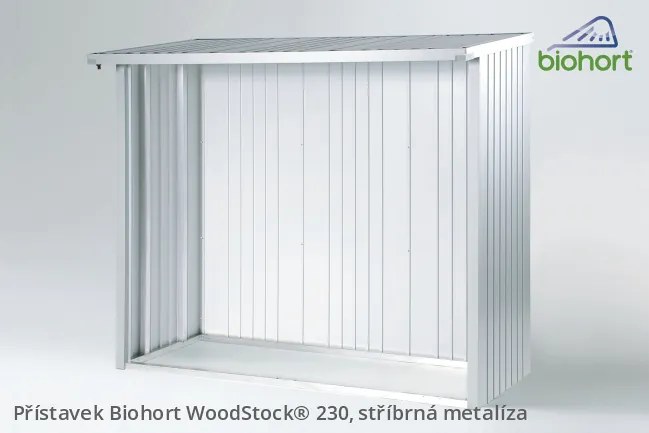 Biohort Zadní stěna WoodStock® 230 Barva: šedý křemen metalíza