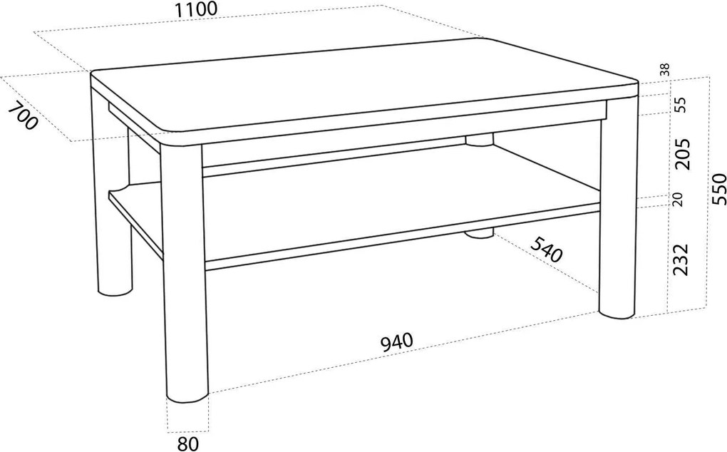 Konferenční stolek PEDRO (na výběr více variant)