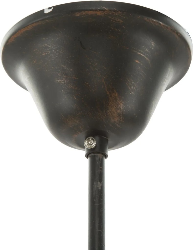 Závěsné svítidlo Mauro Ferretti Gears 7 svítidel, 85x30 cm, černá/měděná