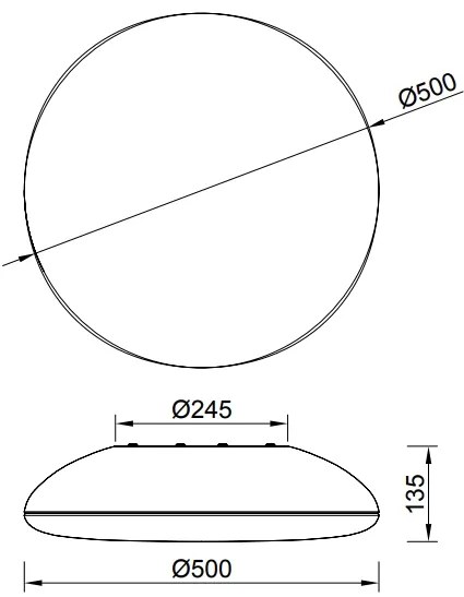 Mantra 8134 Kazz, bílé stropní svítidlo 6xE27, průměr 50cm