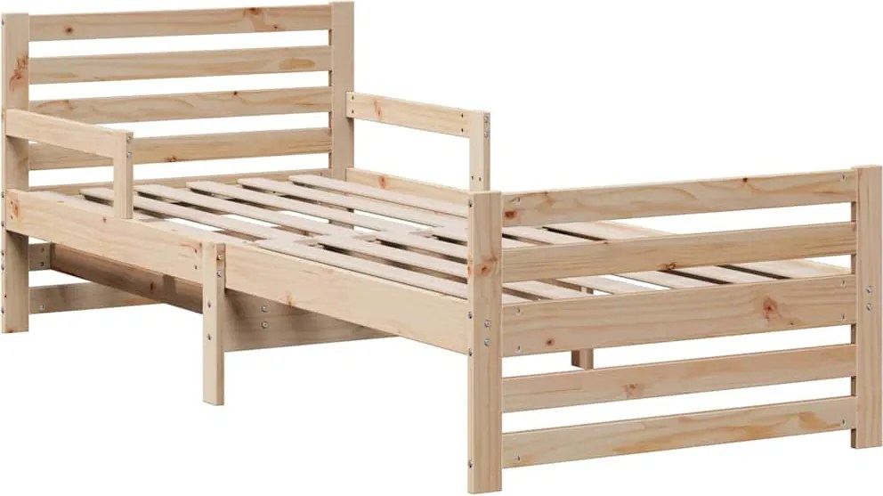 Rám postele s rozšiřitelnou matrací s čelo Hnědá 80 x 200 cm 3385955