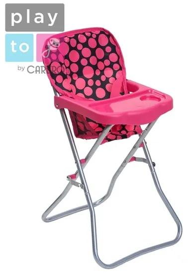 PLAYTO | Nezařazeno | Jídelní židlička pro panenky PlayTo Dorotka růžová | Růžová |