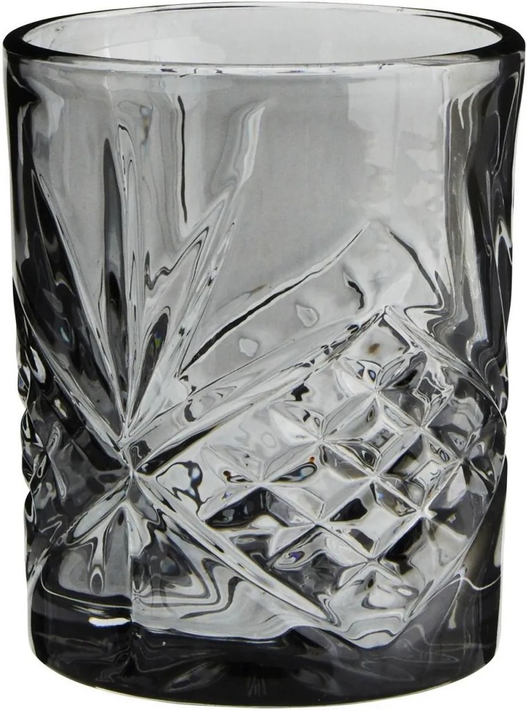 MADAM STOLTZ Sklenička Glass Grey, šedá barva, sklo 300 ml