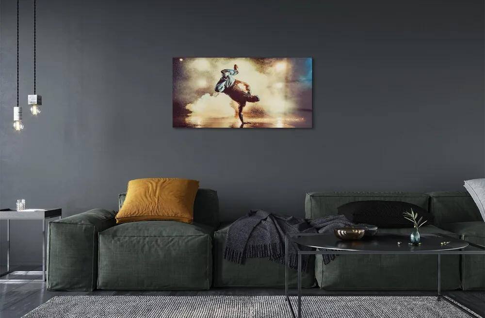 Obraz na skle Muž kouř tanec 125x50 cm