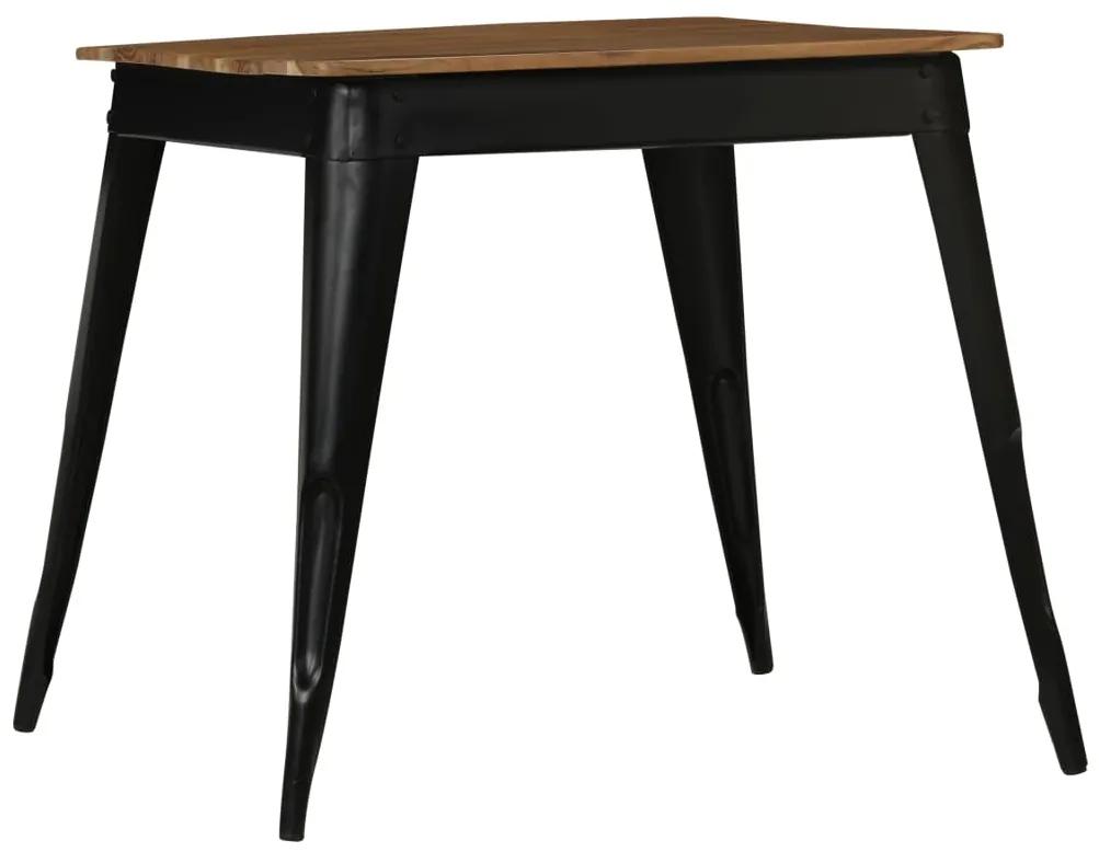 Jídelní stůl z masivního akáciového dřeva a oceli 75x75x76 cm,  246296
