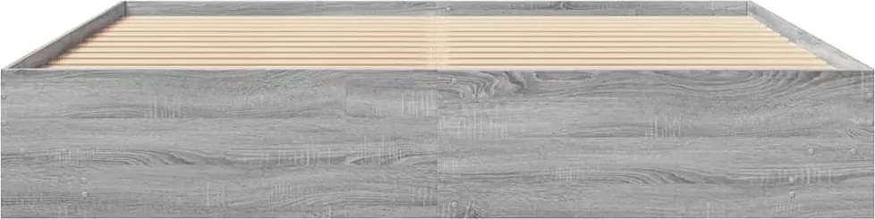 Rám postele šedý sonoma 200 x 200 cm kompozitní dřevo 3295630