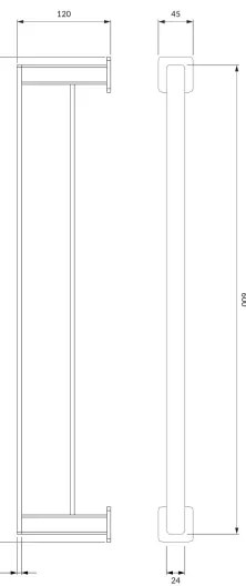 OMNIRES NL80226CR - Nástěnný věšák na ručníky NELSON 62 cm lesklý chrom