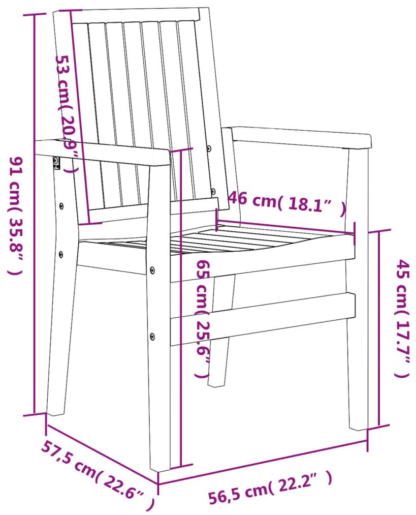 Stohovatelné zahradní židle 8 ks 56,5x57,5x91 cm masivní teak,  3157903