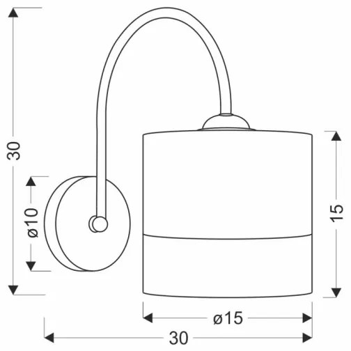 Nástěnná lampa BIANCO 1xE27/40W/230V bílá/hnědá
