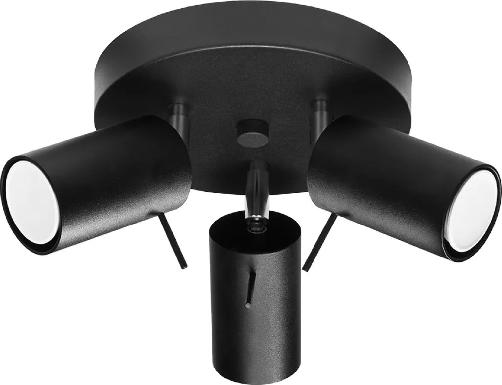 Sollux Lighting Stropní svítidlo RING 3P černé