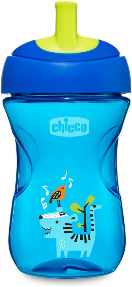 CHICCO Hrneček Advanced s brčkovým náustkem 266 ml modrý 12m+