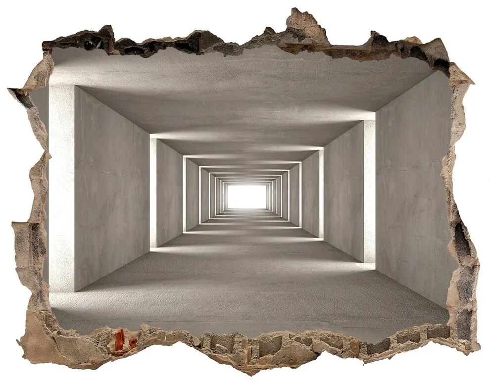 Wallmuralia Díra 3D fototapeta nálepka Betonový tunel 95x64 cm