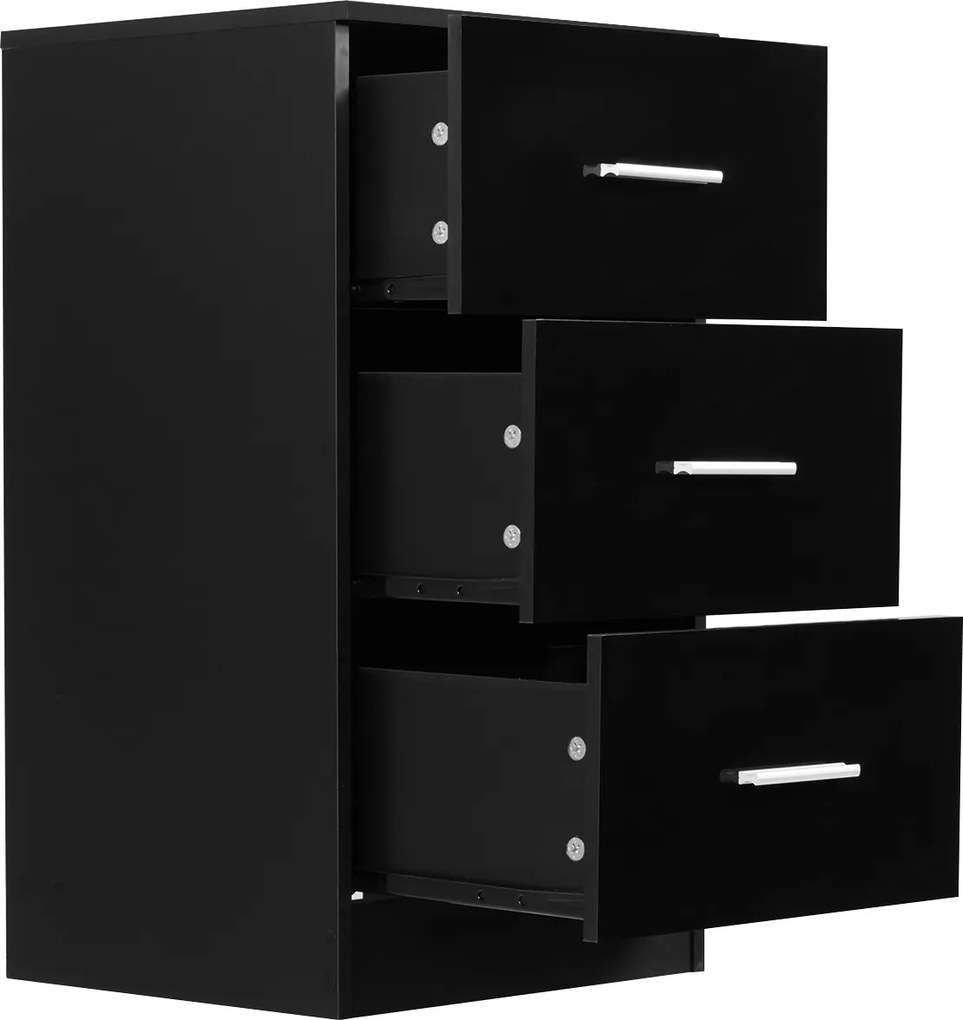 Costway Registrační skříňka nočního stolku se 3 zásuvkami, zásuvkový kontejner