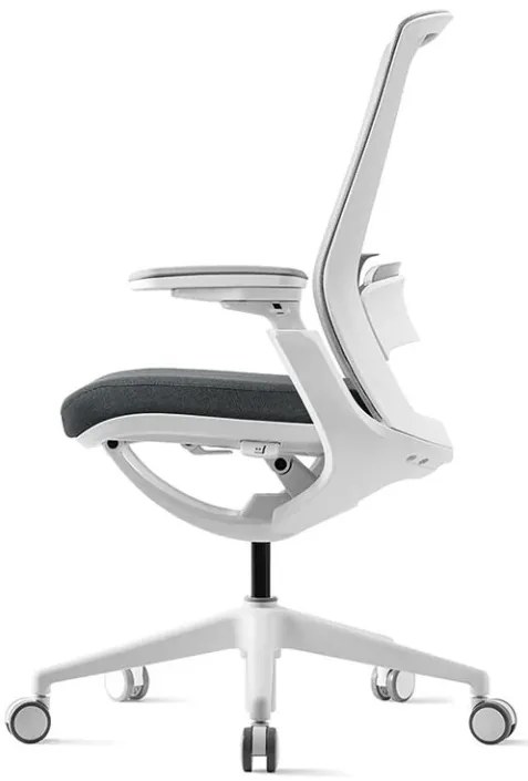 Office Pro Kancelářská ergonomická židle ROLY WHITE - síťovina Červená