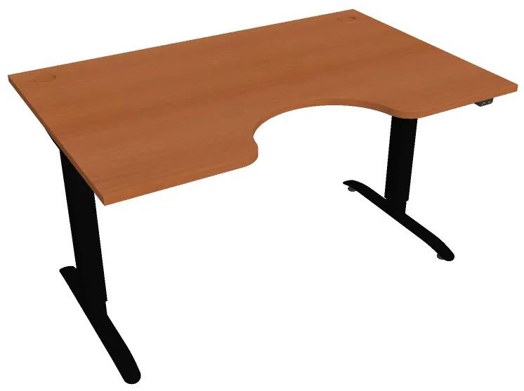 Hobis Motion Elektr. nastavitelný stůl 140x90 - HOBIS ERGO MOTION MSE 2 1400 Dekor stolové desky: třešeň, Barva kovové podnože: černá
