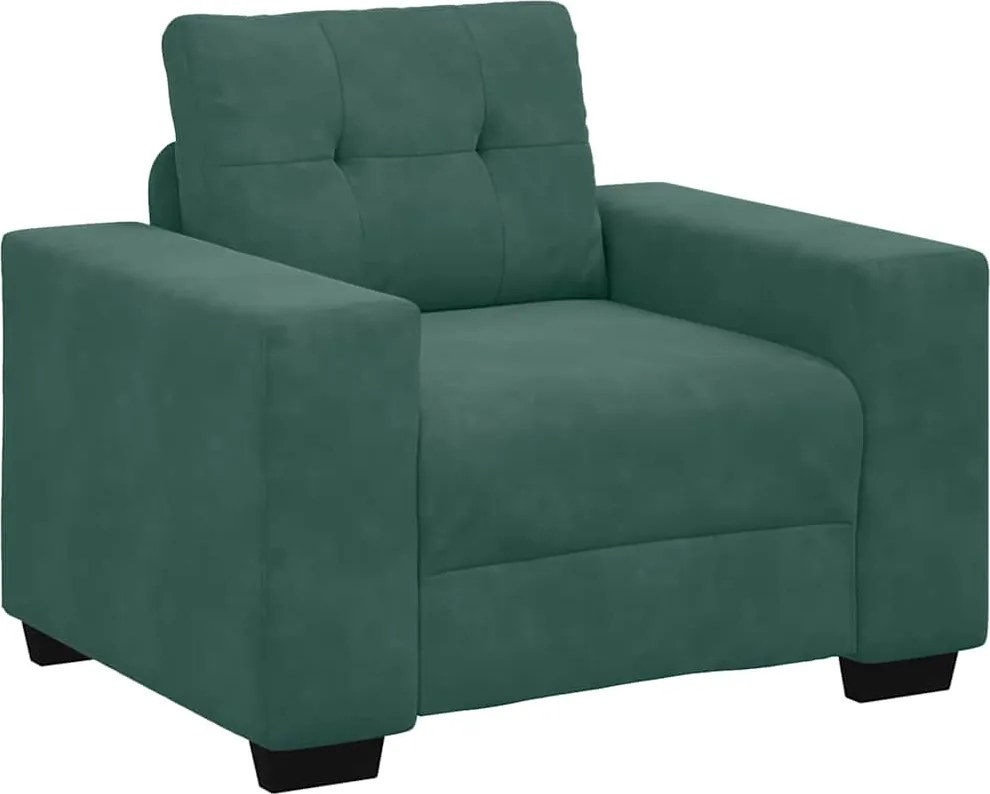 Set pohovek 3 ks Tmavě zelená samet 3324641