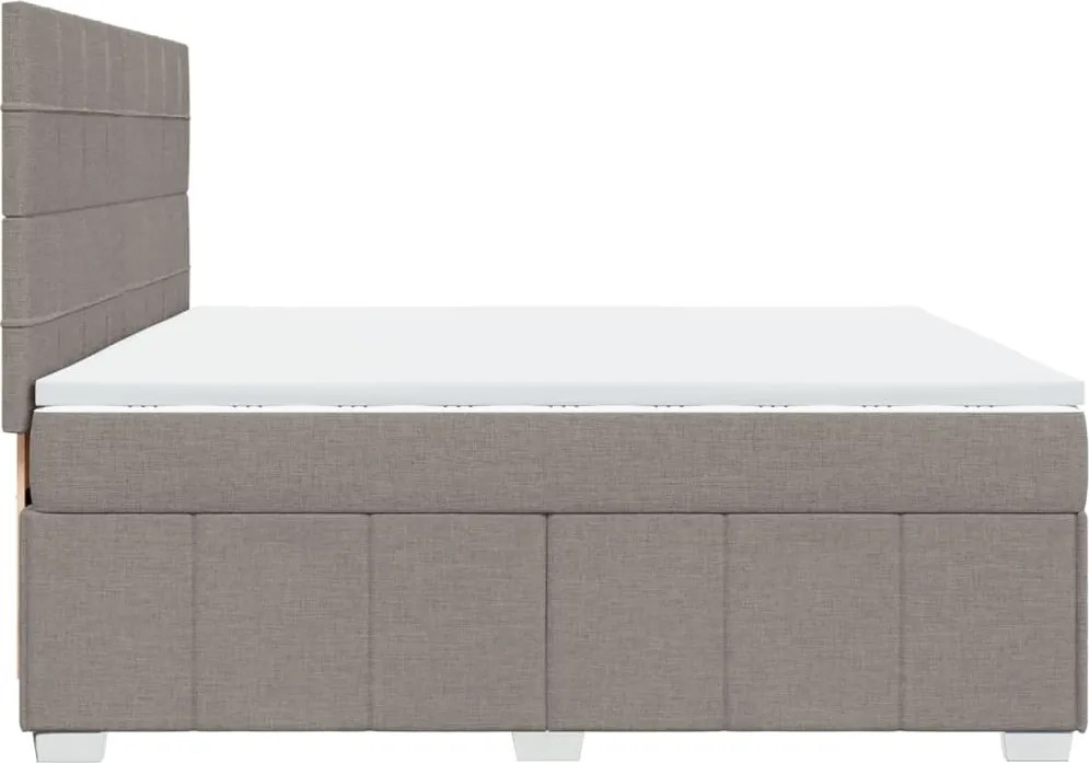 Box spring postel s matrací taupe 200x200 cm textil 3294079