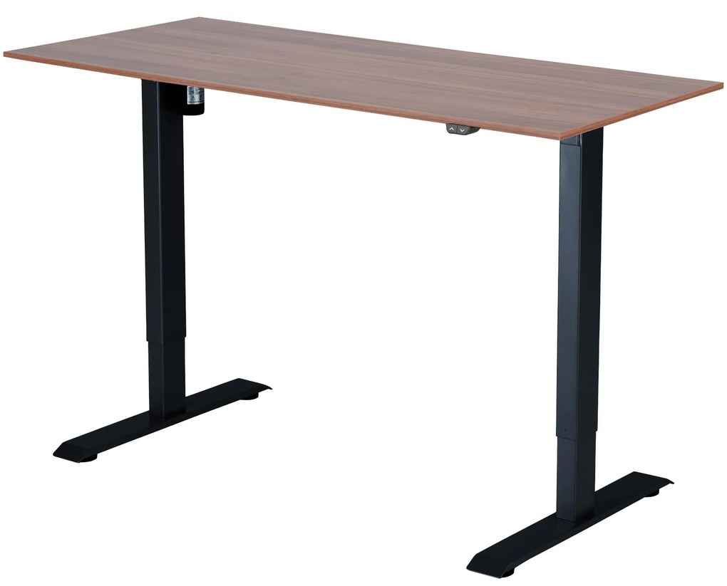 Polohovací stůl Liftor 2segmentové nohy černé,   deska 1380 x 650 x 18 mm ořech