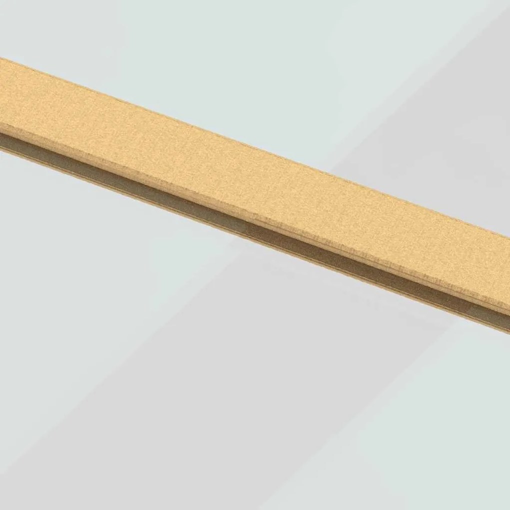 Posuvné dveře zlaté 90 x 205 cm čiré ESG sklo a hliník 155161