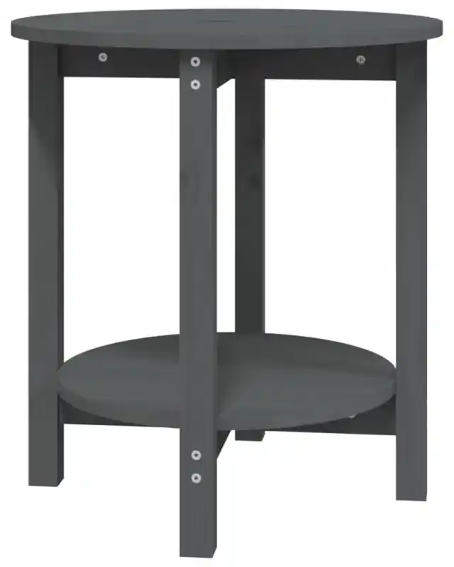 Konferenční stolek šedý Ø 55 x 60 cm masivní borové dřevo, 822354  HangarStore.cz | BIANO
