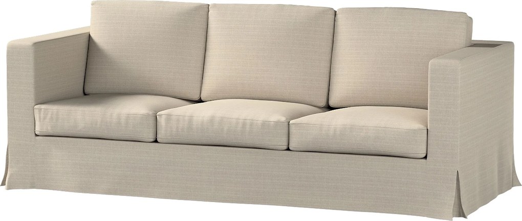 Potah na pohovku IKEA Karlanda 3-místná nerozkládací, dlouhý barva béžová látka pletený vzor