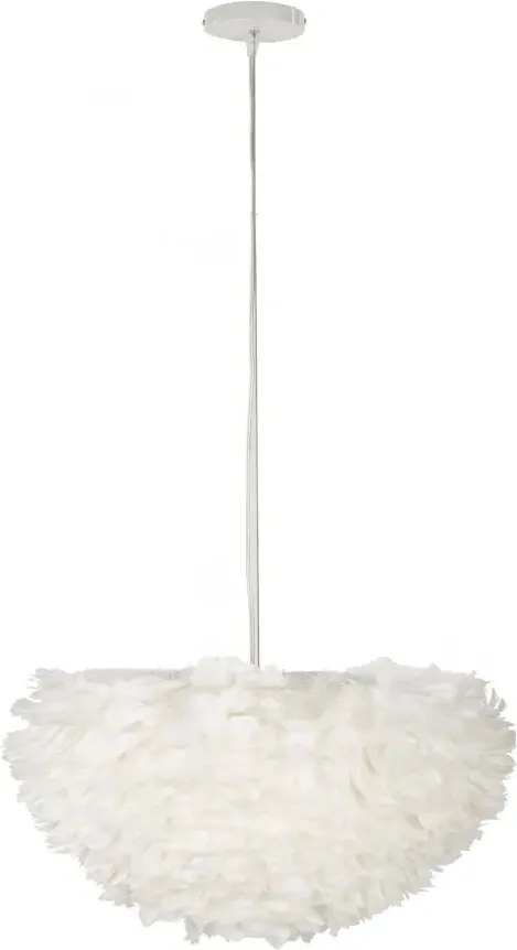 Závěsný lustr Feathry 60 cm bílý