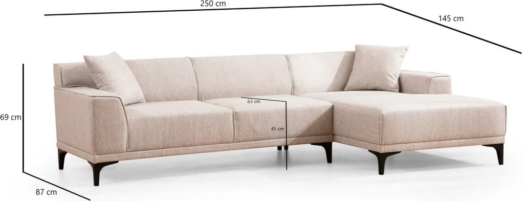 Rohová sedací souprava Petra 250 cm - výběr z 5 provedení