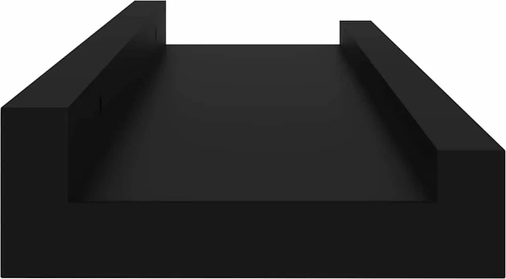 Nástěnné police 4 ks černé 40 x 9 x 3 cm 326667