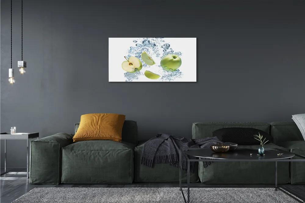 Obrazy na plátně Voda jablko nakrájený 125x50 cm
