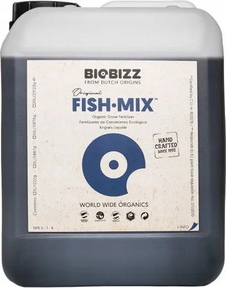 Hnojivo Biobizz Fish Mix 5L – organické hnojivo zvyšující kvalitu zeminy