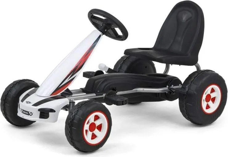 Dětská šlapací motokára Go-kart Milly Mally Viper bílá
