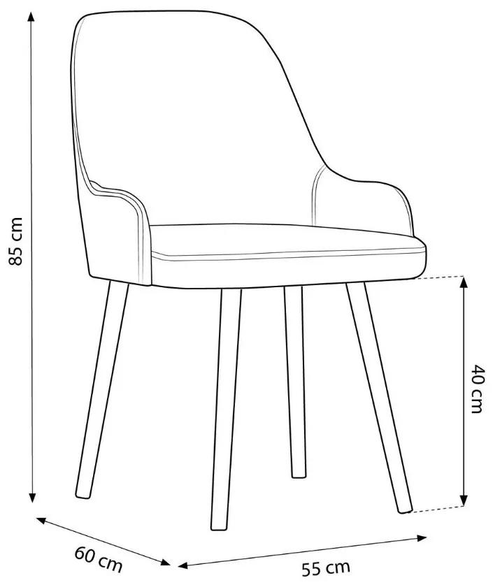 Černá sametová jídelní židle MICADONI FLINT
