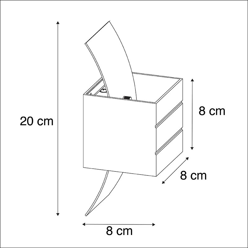 Designová nástěnná lampa černá se zlatem - Amy